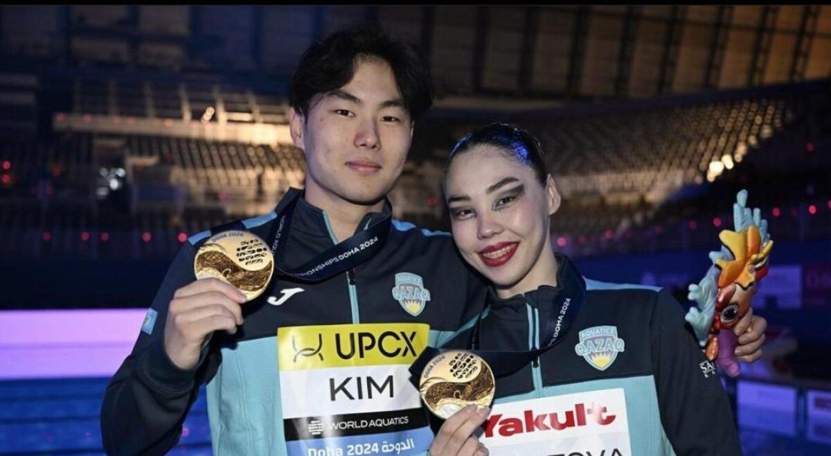 Kazakh Artistic Swimming Duo Secures Gold at World Championship in Qatar - TuraNews
