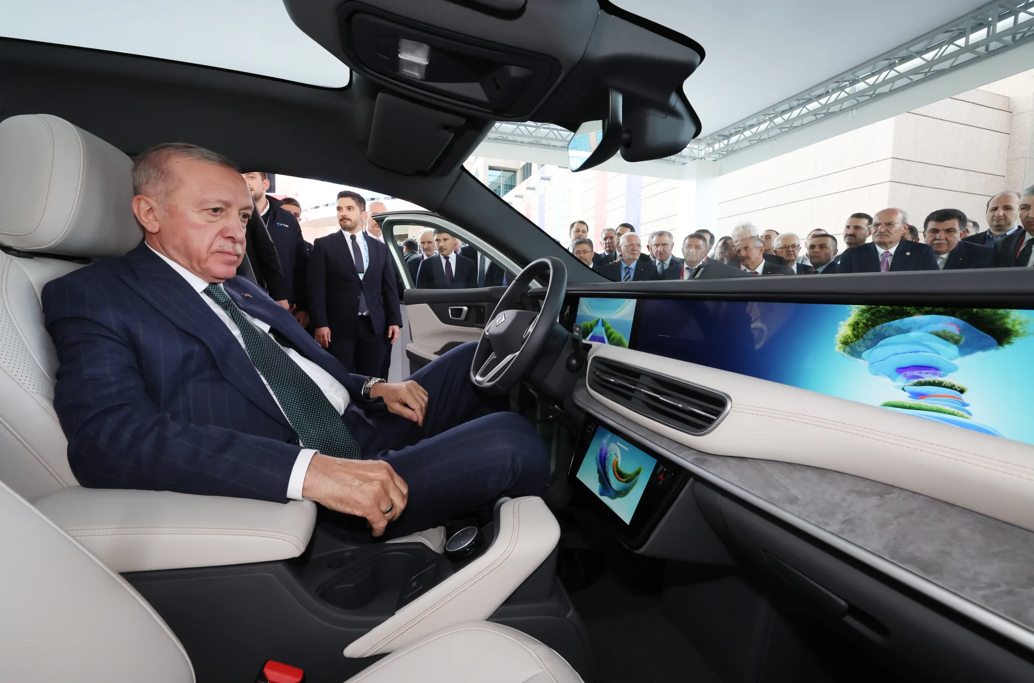 Erdogan Reviews New Model of Turkish Togg Electric Car - TuraNews